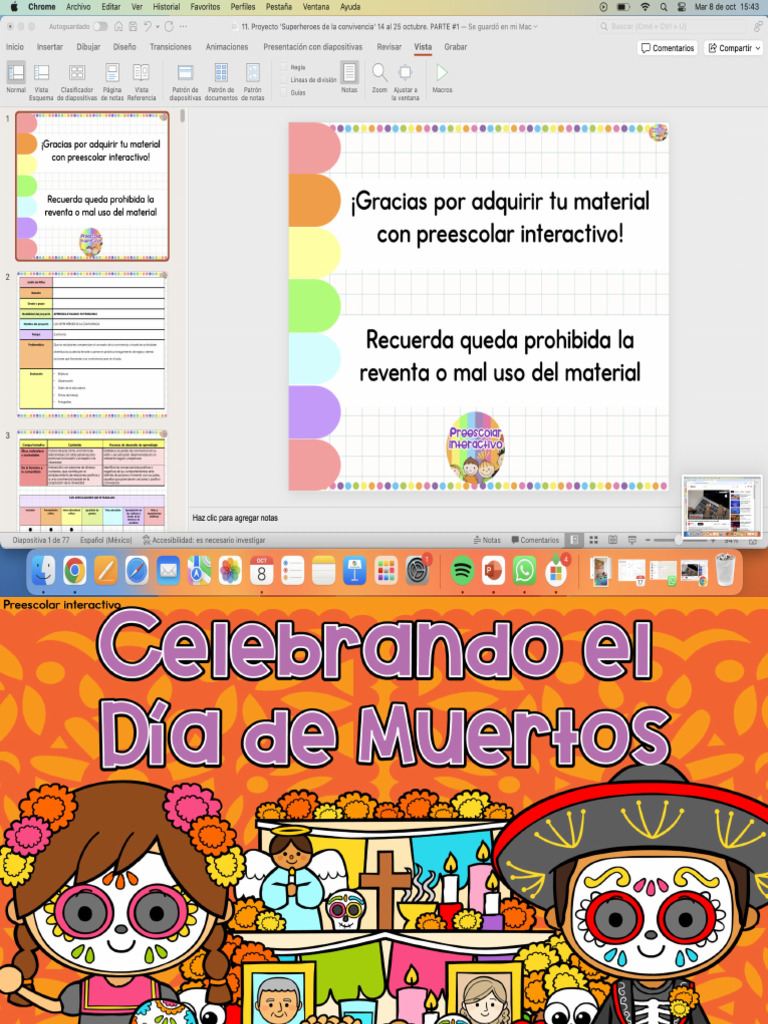 Proyecto Educativo: Día de Muertos en Kinder | PDF | Educación de la ...