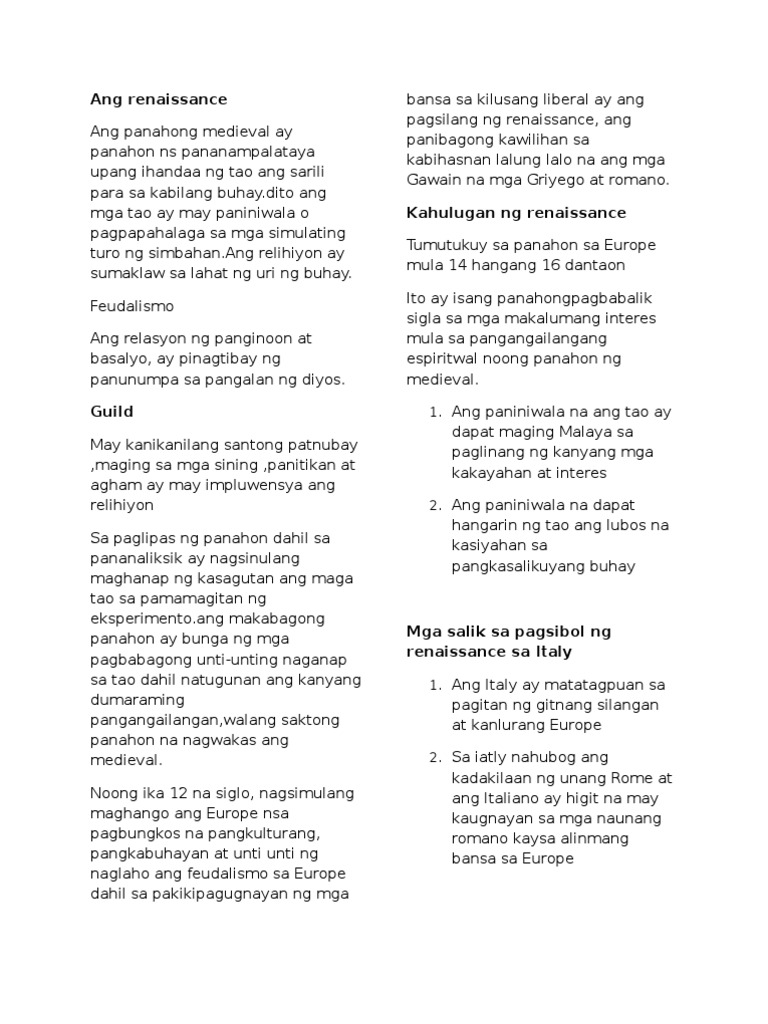 Ang Renaissance | PDF