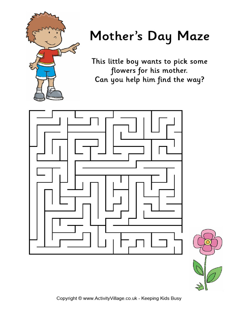 Mothers Day Maze Medium | PDF