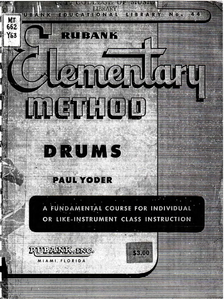 Rubank Elementary Method Drums | PDF