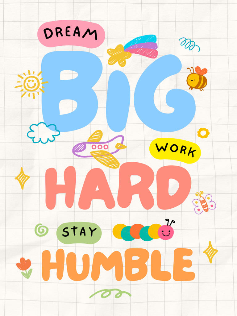 Colorful Doodle Illustrative Motivational Quote Classroom Poster PDF | PDF
