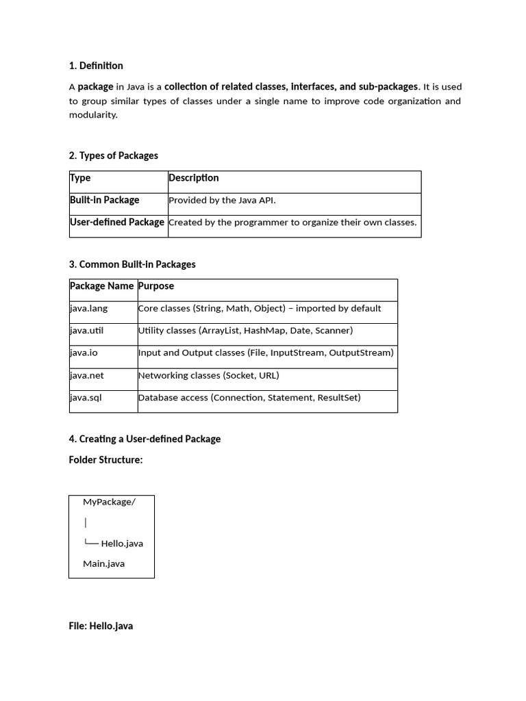 Understanding Java Packages | PDF