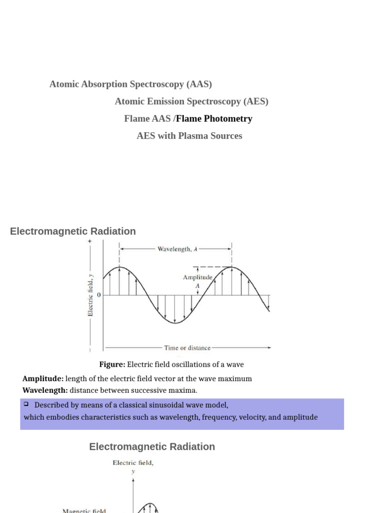 AAS, AES, Flame AAS & AES With Plasma Source | PDF | Emission Spectrum ...