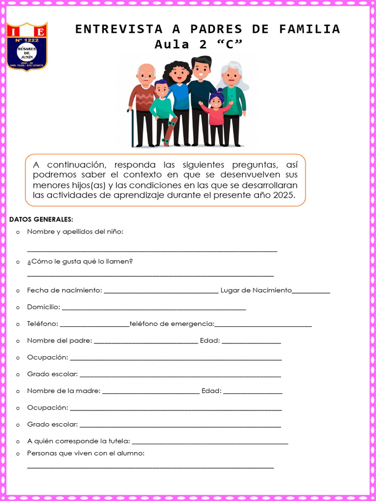 Entrevista a Padres sobre Desarrollo Infantil | PDF