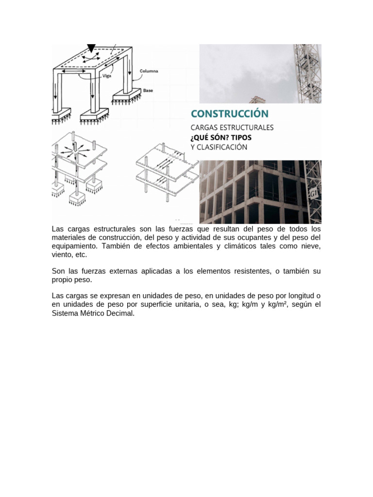 Tipos de Cargas Estructurales | PDF | Ingeniería estructural ...