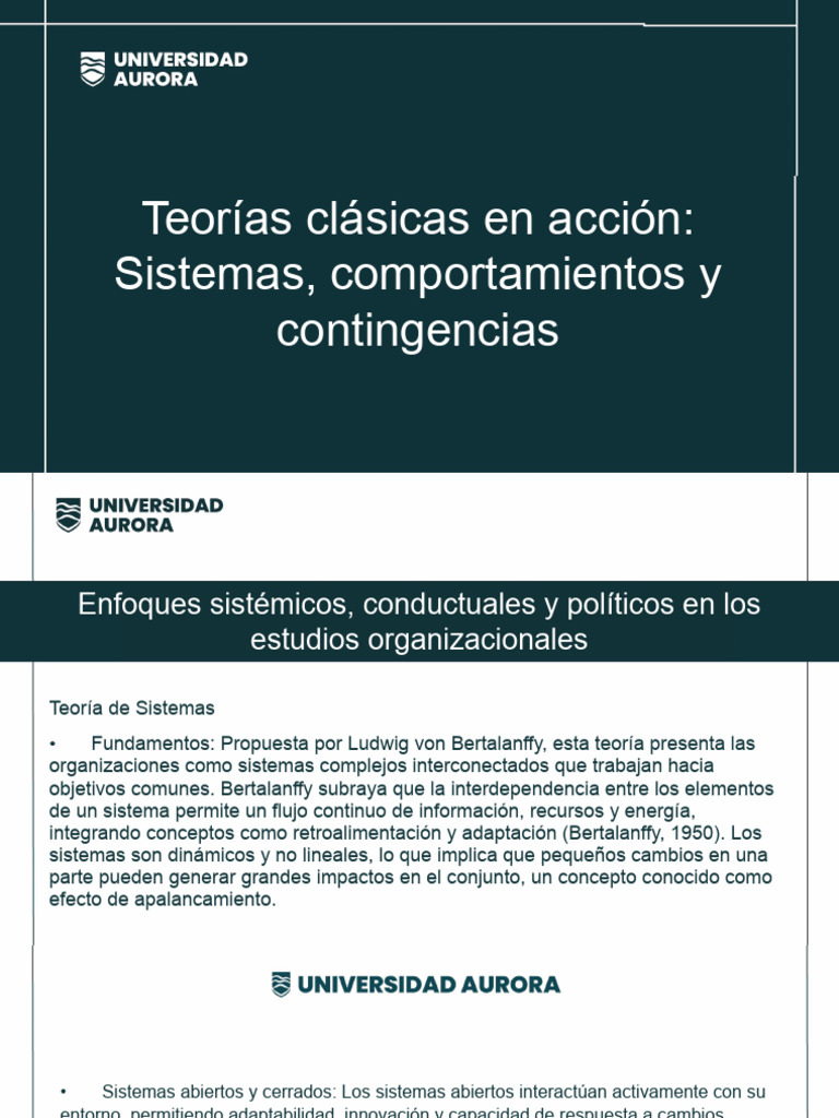 3.2 Teorias Clasicas en Accion - Sistemas, Comportamientos y ...
