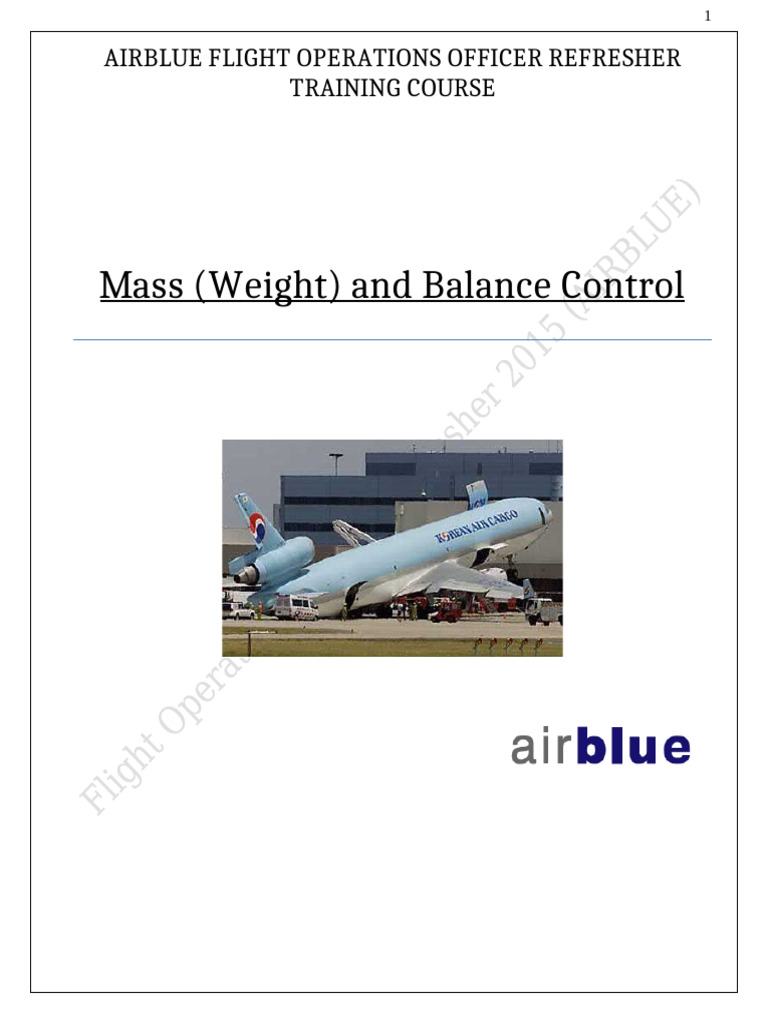 Mass and Balance in Aviation Operations | PDF | Aviation | Aerospace
