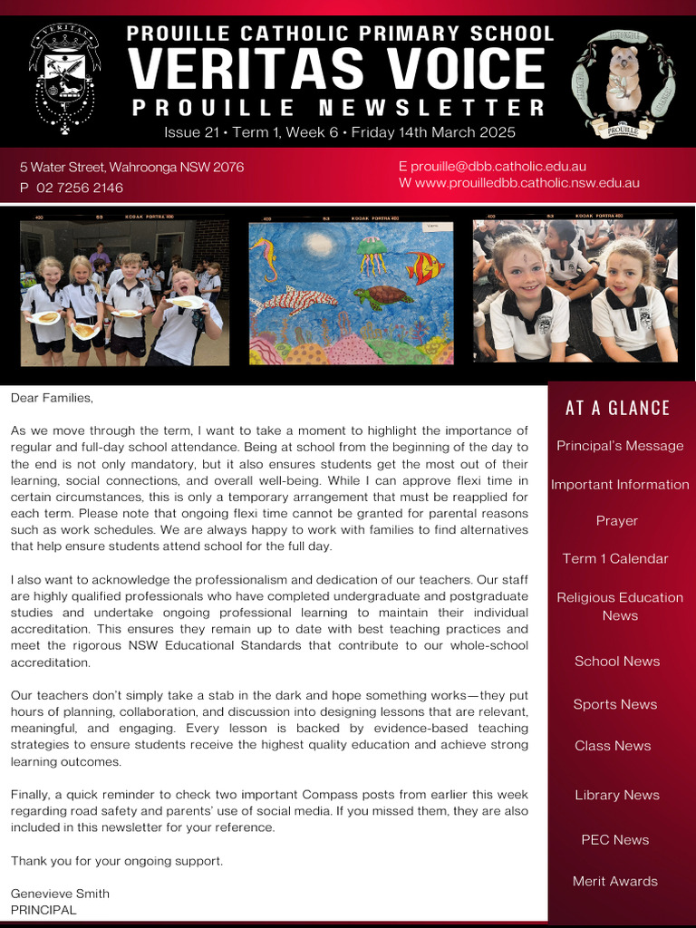 Prouille Catholic Primary Newsletter Term 1 | PDF | Lent