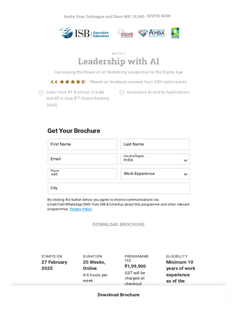 Leadership with AI Program Overview | PDF | Artificial Intelligence ...