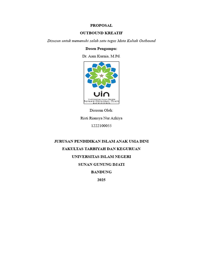 Contoh Proposal Outbound | PDF