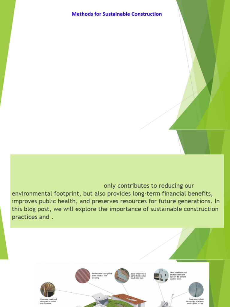 Sustainable Construction Methods Explained | PDF | Green Building ...