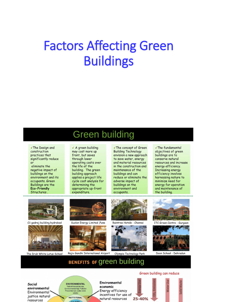 2 - Lecture 2 - Factors affecting Green Building | PDF