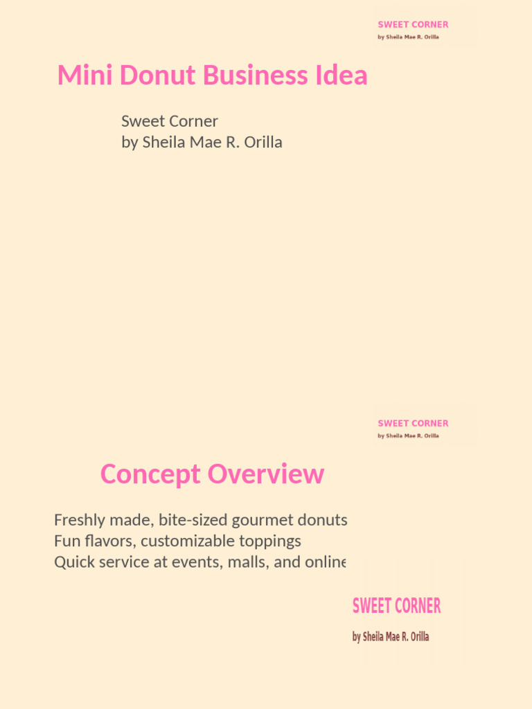 Mini Donut Business Concept Guide | PDF