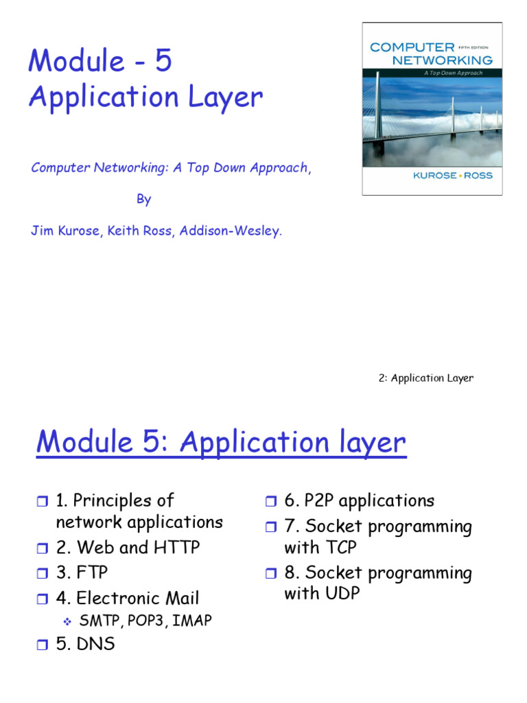 CN - Module-5 - Application Layer | PDF | Domain Name System | File Transfer Protocol