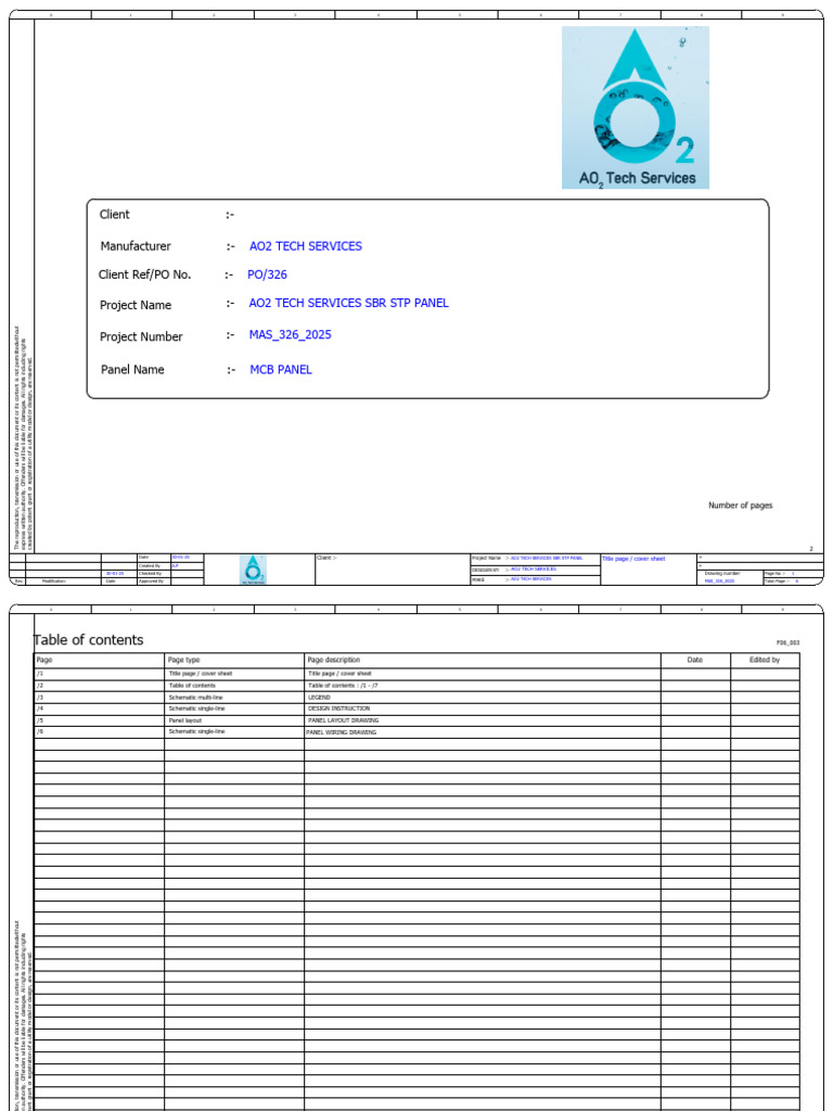 PRJ 326 STP SBR AO2 PANEL DRAWING | PDF | Electrical Wiring | Wire