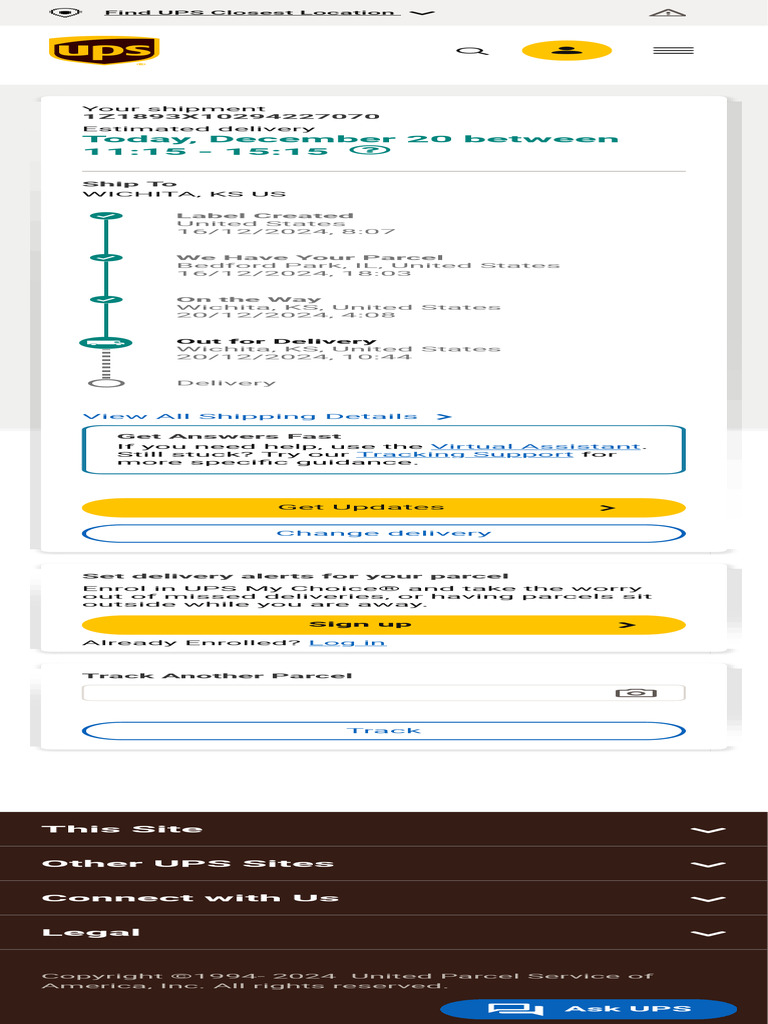 Tracking UPS - United Kingdom | PDF