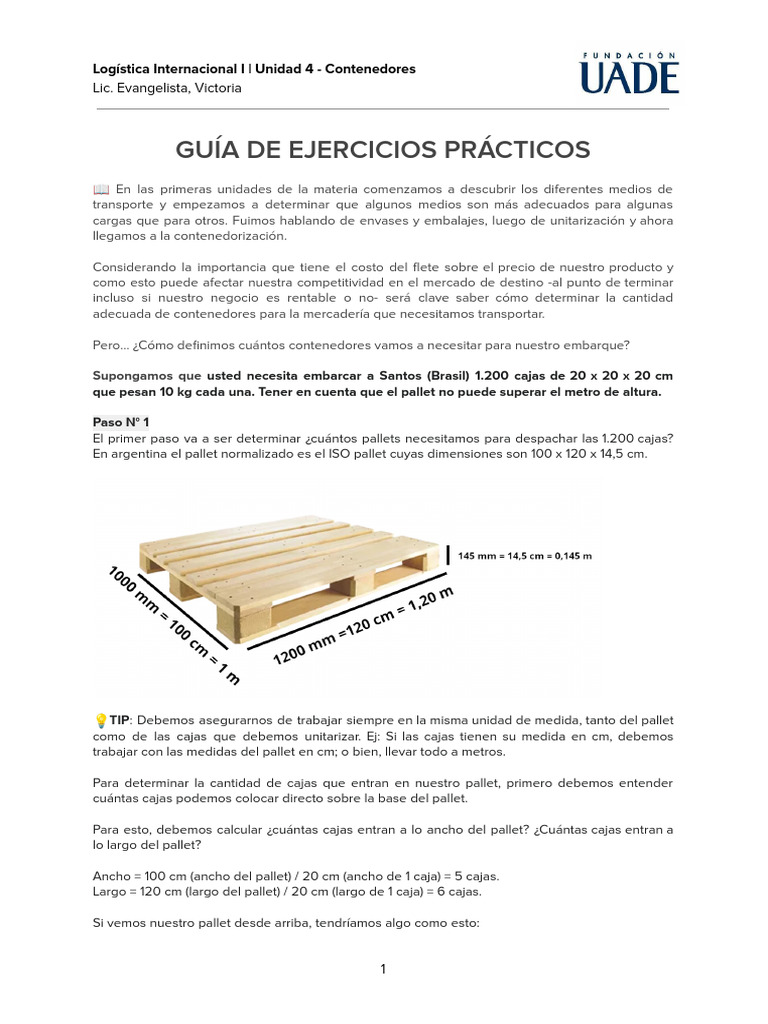 Logística Internacional I - Unidad 4 - Carga Al Contenedor | PDF ...