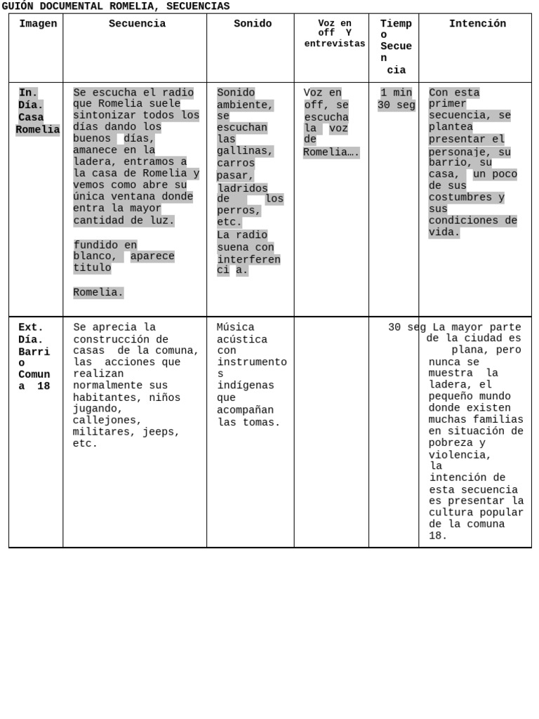 Guion documental (1) | PDF