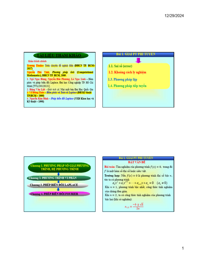 Chuong 1. Giai Phuong Trinh Va He Phuong Trinh | PDF
