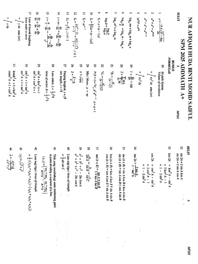 Formula Addmath - 20250427 - 104459 - 0000 | PDF
