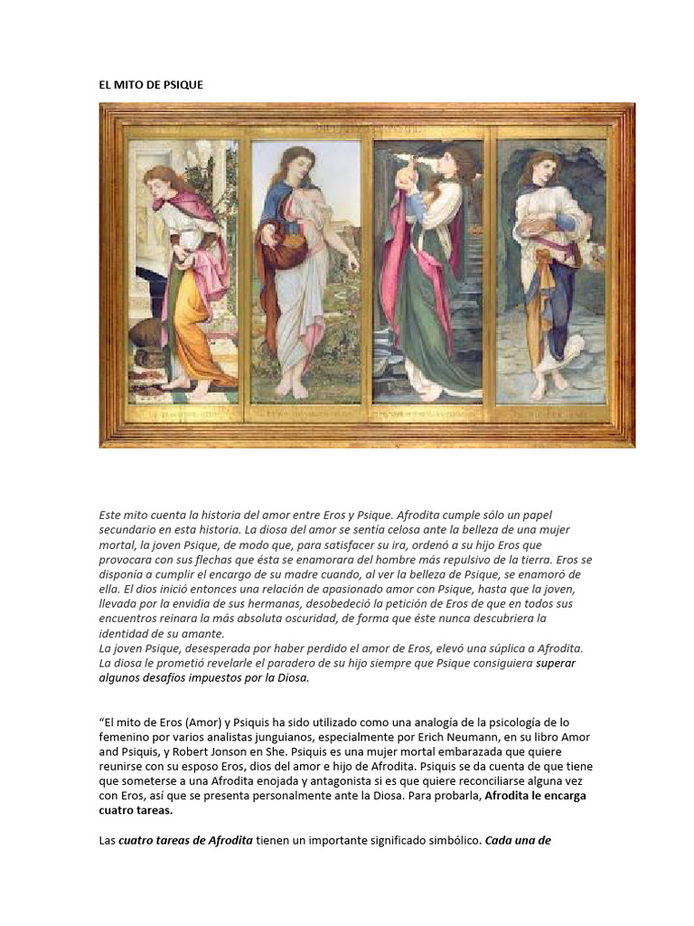 EL MITO DE PSIQUE - Las 4 Tareas de Afrodita | PDF | Eros | Afrodita