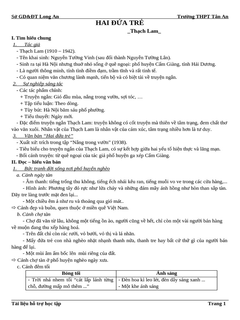 Tai Lieu 11 (HK1) | PDF