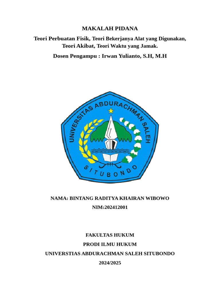 Pidana Bintang Raditya Khairan Wibowo 2 - C | PDF