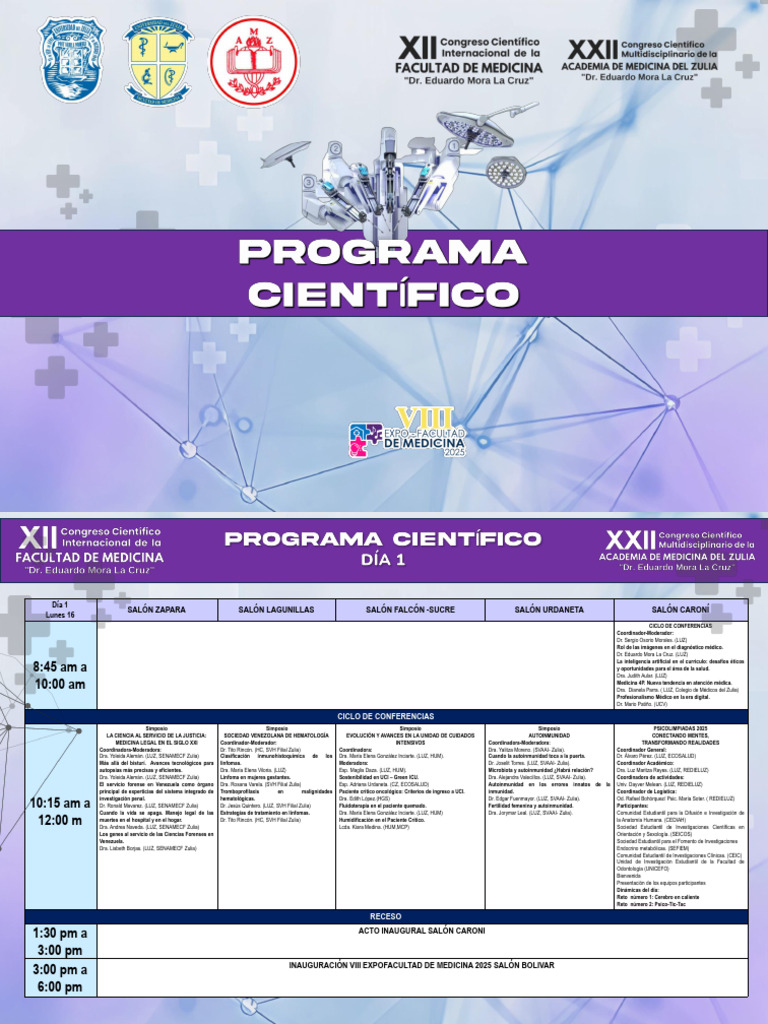 Programa Cientifico 2025 | PDF | Cáncer | Enfermedades y trastornos