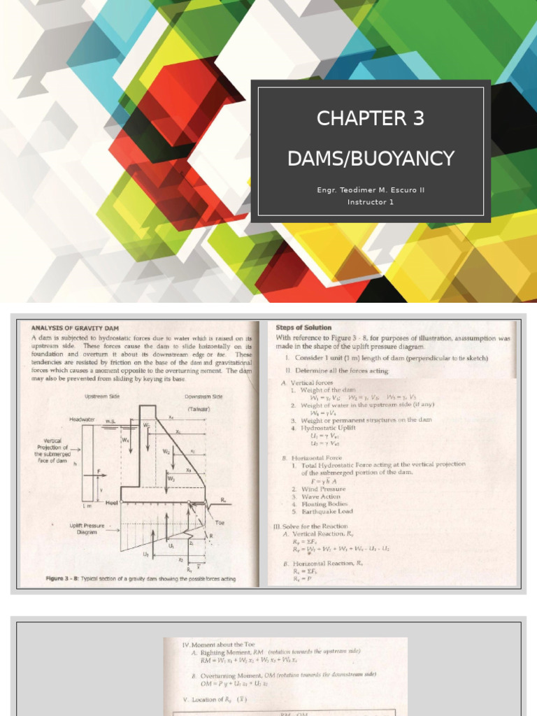 Chapter 3 Dams and Buoyancy | PDF