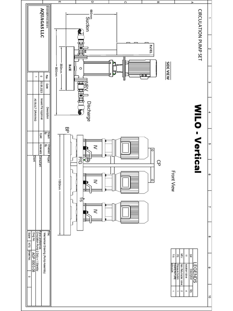 2D Drawing of Circulation Pump Assembly | PDF | Pump | Mechanical ...