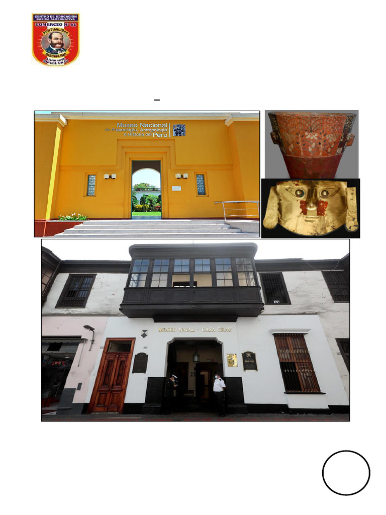 FICHA DE visita de estudio museo de arqueologia y Museo Miguel Grau ...