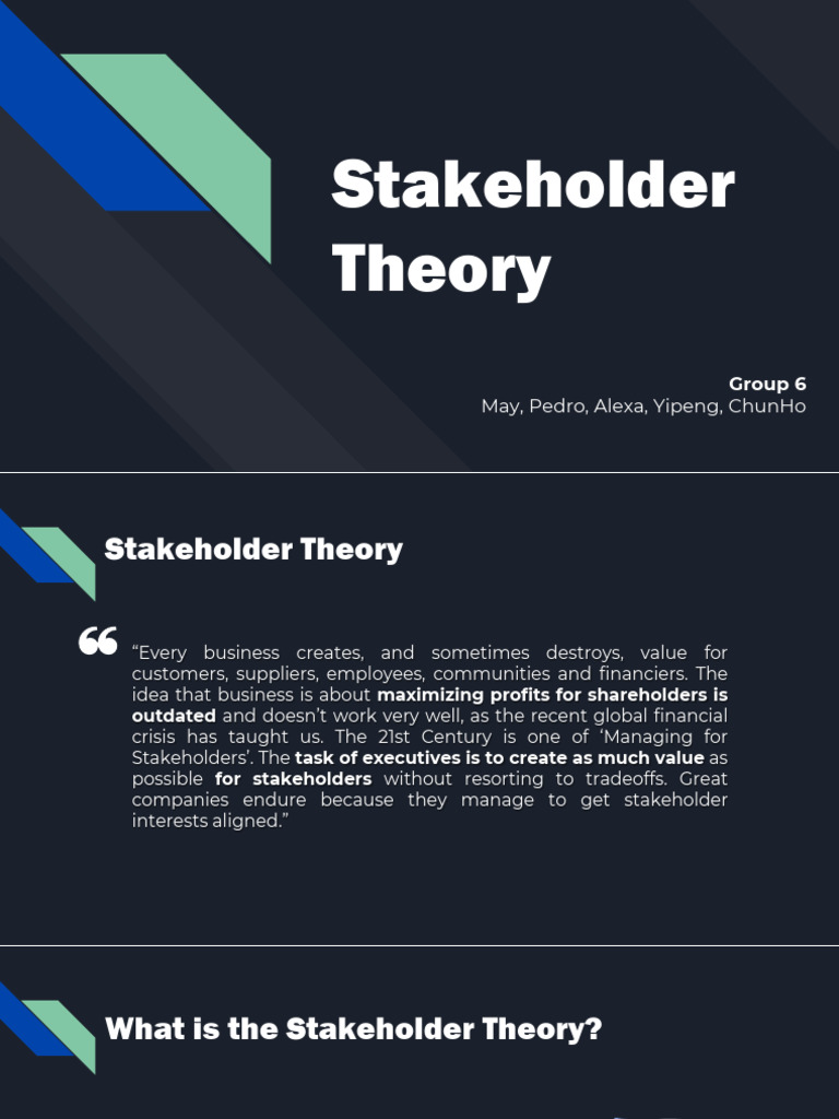 Group 6 - Presentation Slides | PDF | Stakeholder (Corporate) | Customer