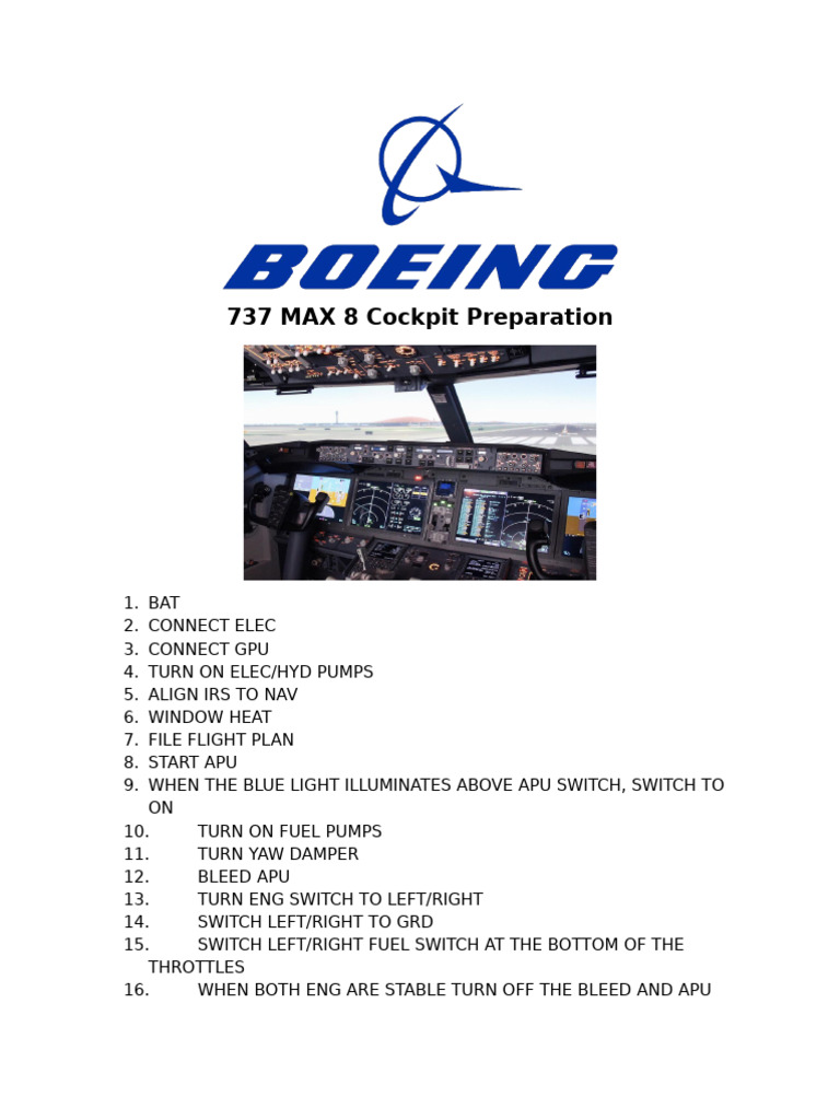 737 MAX COCKPIT PREP | PDF