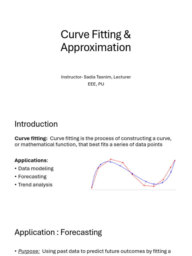 Curve Fitting & Approximation | PDF | Regression Analysis | Errors And Residuals