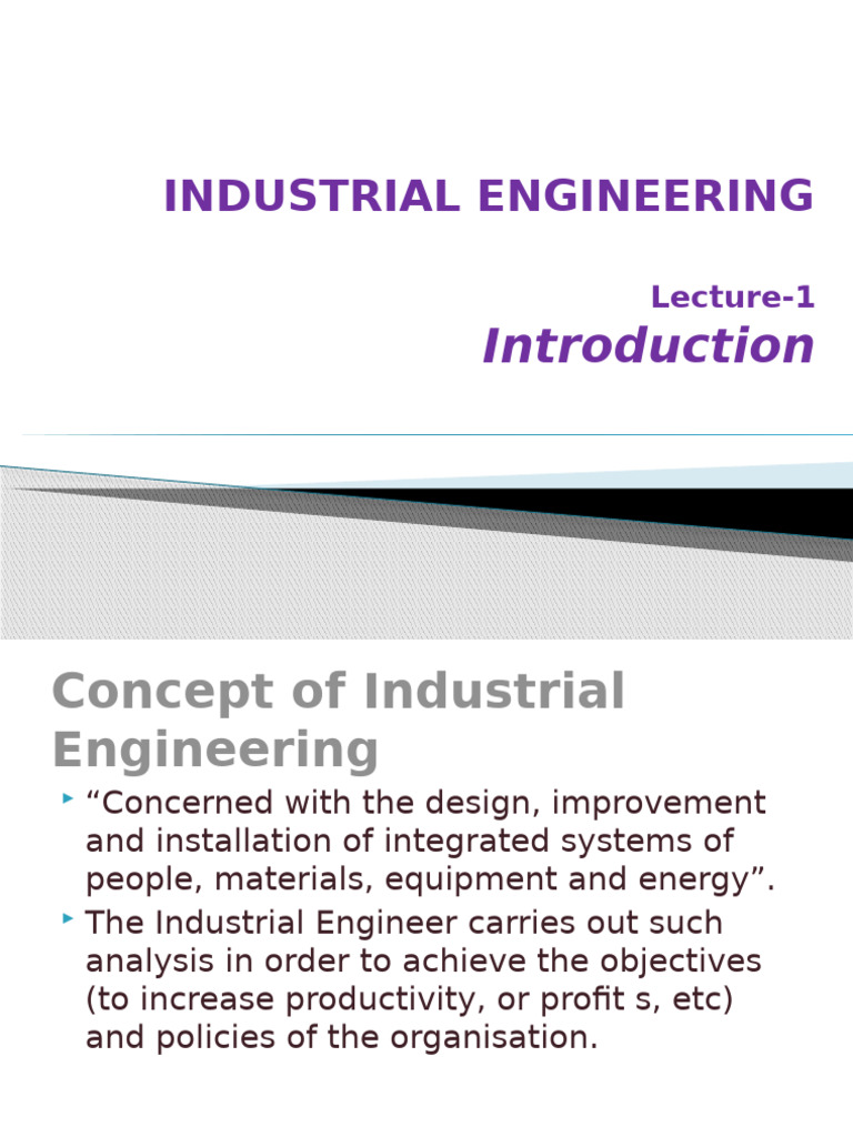 Introduction to Industrial Engineering | PDF | System | Theory