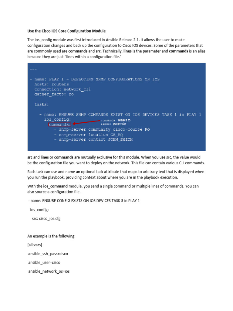 Understanding ios_command Module Usage | PDF | Computer Engineering ...