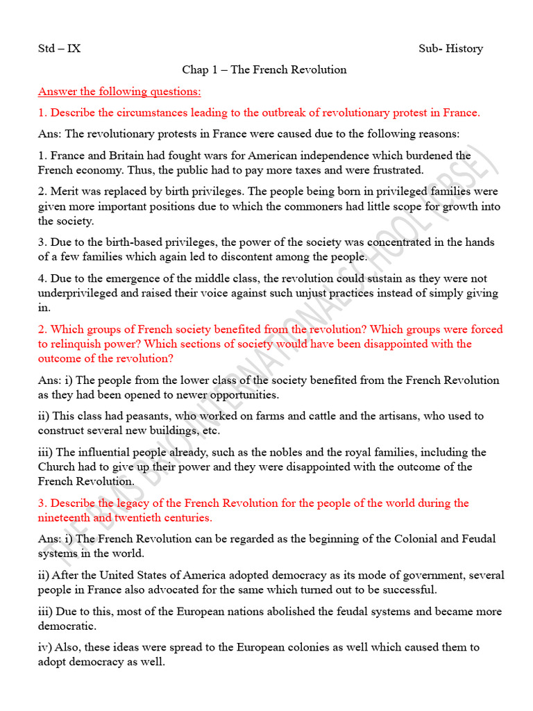 Causes and Impact of the French Revolution | PDF | Democracy ...