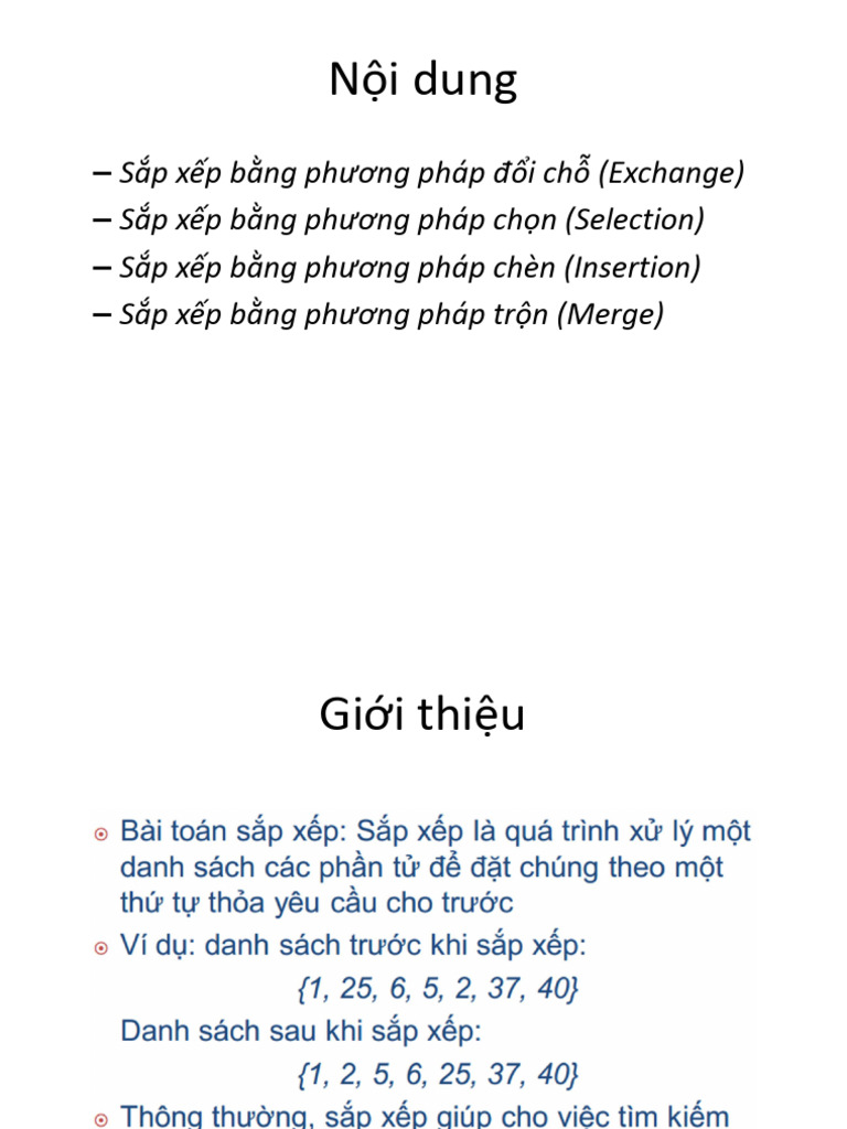 Buoi 6 Sap Xep | PDF