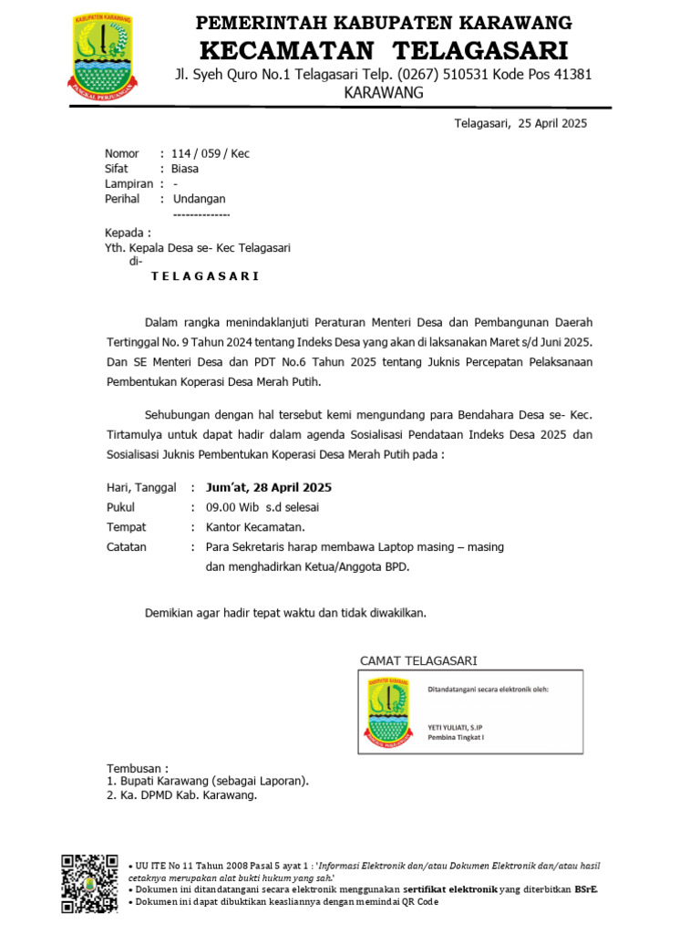 Surat Undangan 2025 ID Dan Kop | PDF