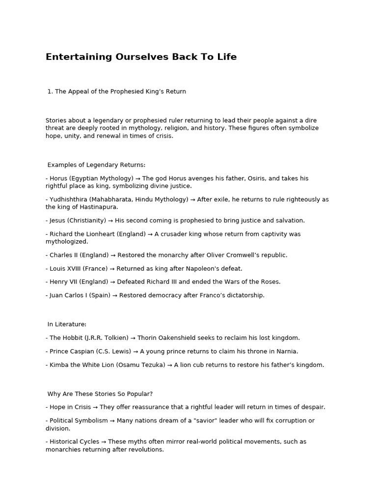 Entertaining Ourselves Back To Life | PDF | Artificial Intelligence ...