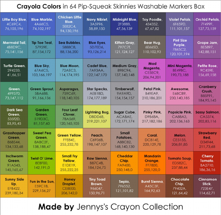 Crayola Marker Colors | PDF