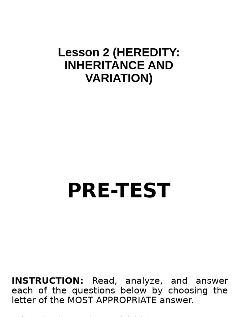 Heredity and Molecular Genetics Quiz | PDF | Rna | Dna
