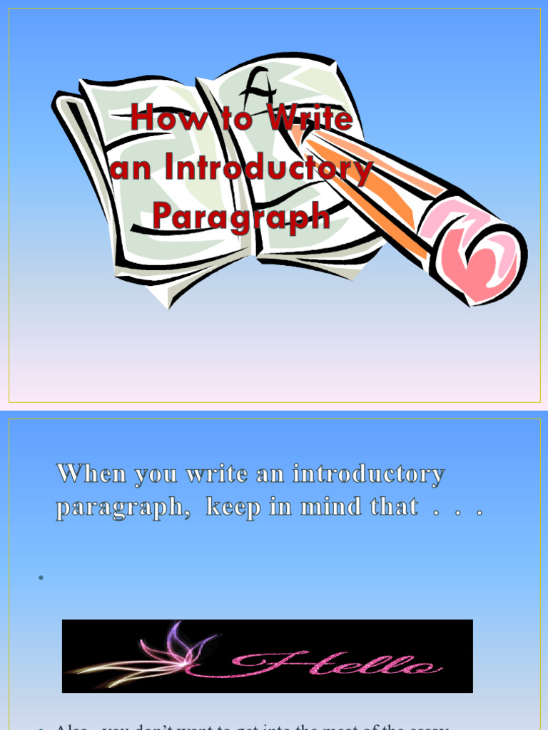 PDF Introductory Paragraphs VFF | PDF | Smoking | Essays