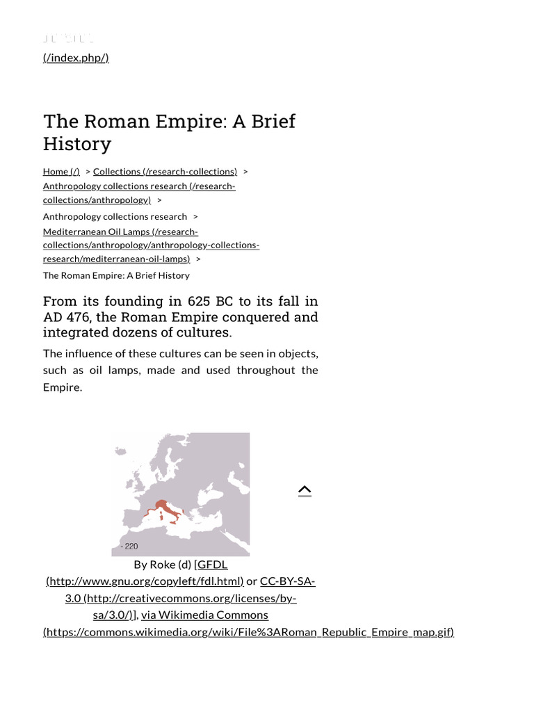 History of the Roman Empire Overview | PDF | Ancient Rome | Roman Republic