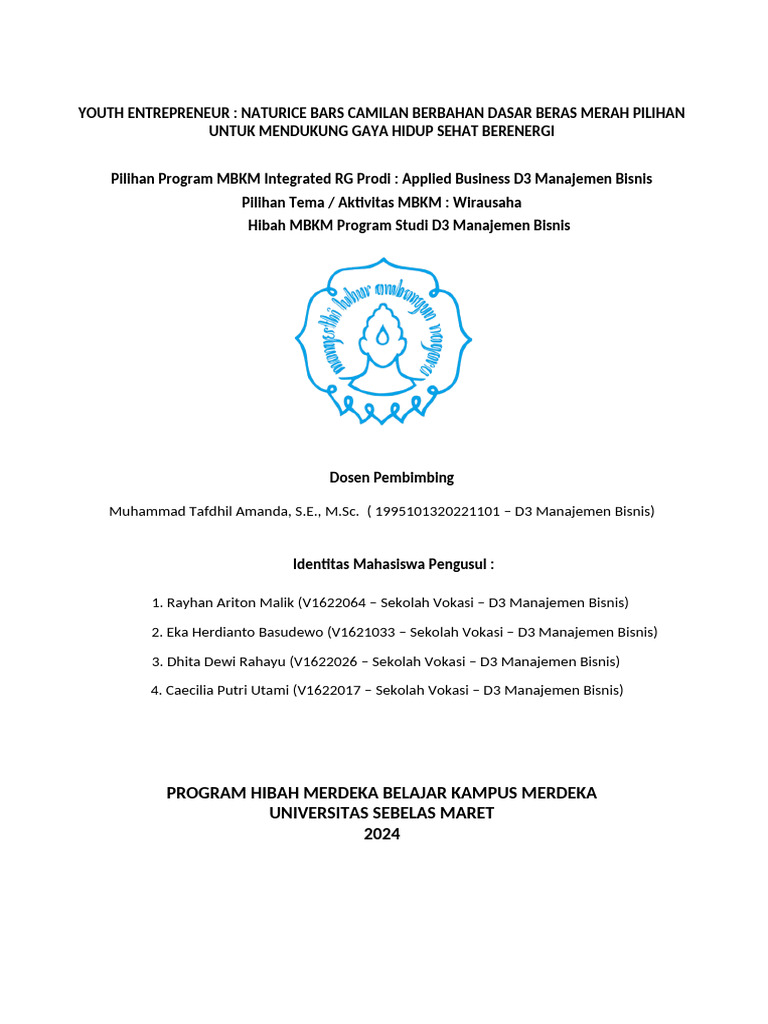 Templet Proposal Hibah MBKM Uns | PDF