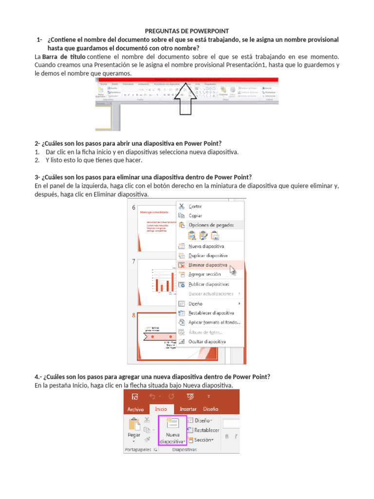 Preguntas de Powerpoint | PDF | Microsoft PowerPoint | Informática