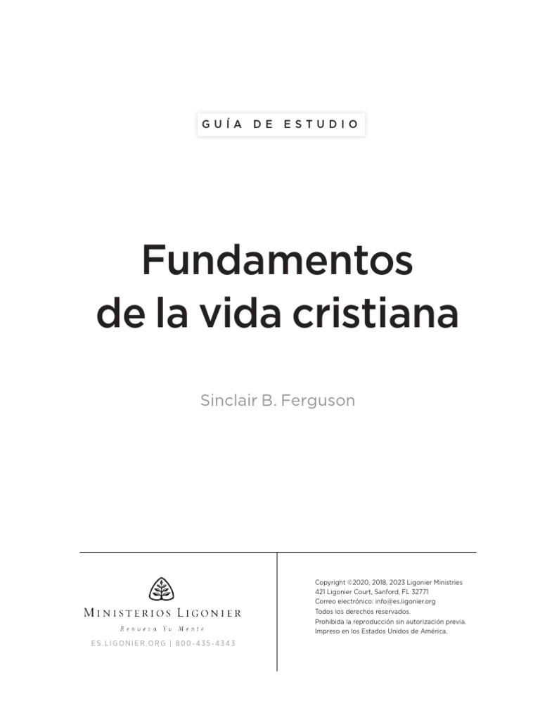 Fundamentos de La Vida Cristiana - Guia de Estudio | PDF | Jesús | Iglesia cristiana