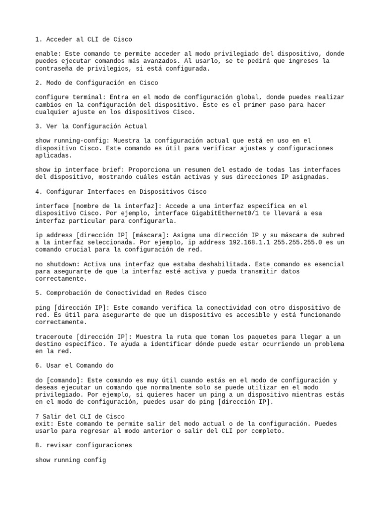 Comandos Basicos | PDF