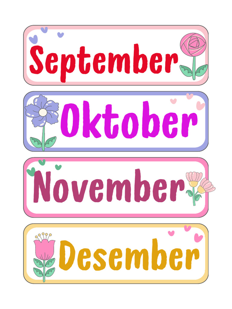 Colorful Cute Name Label A4 Document | PDF