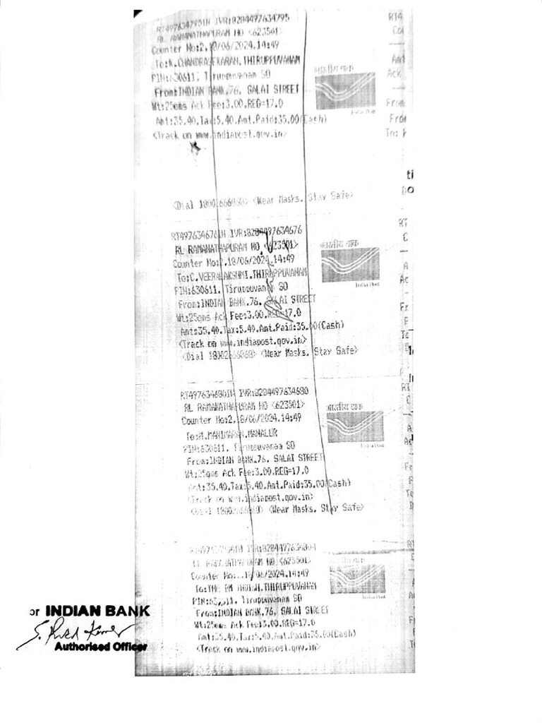Registered Post Acknowledgement Card | PDF | Business Documents ...